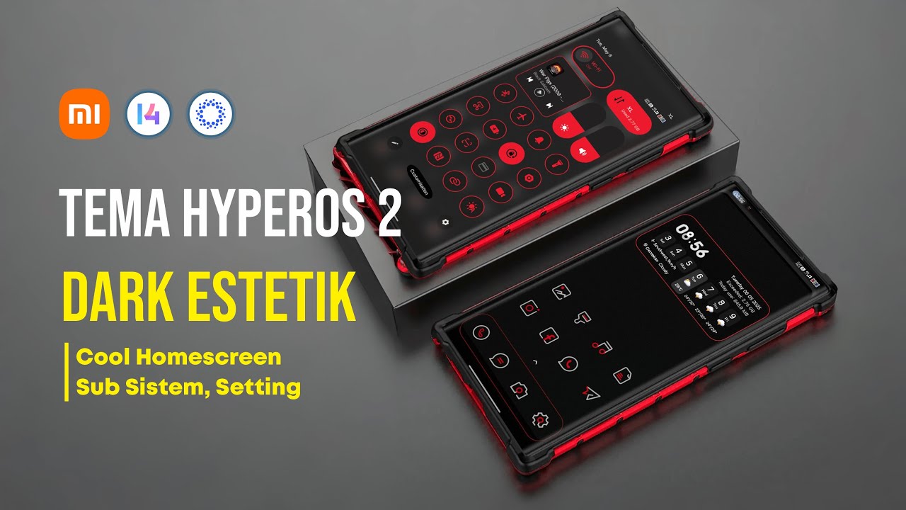 Tema HyperOS 2.0 Dark Red Terbaik || Tembus Sampai Subsistem dan ...