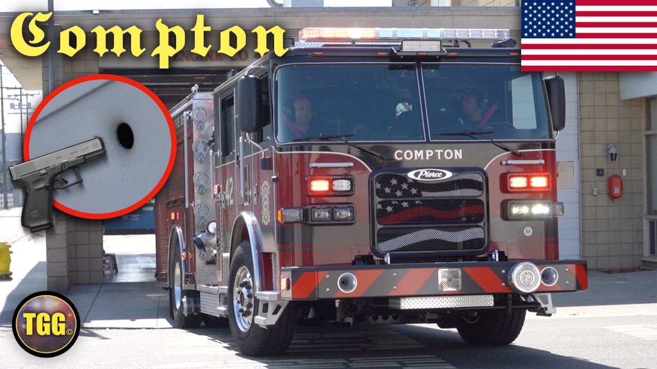 *BULLET HOLE IN THE FIRE STATION!!* [Compton] Fire Department Engine 42 ...