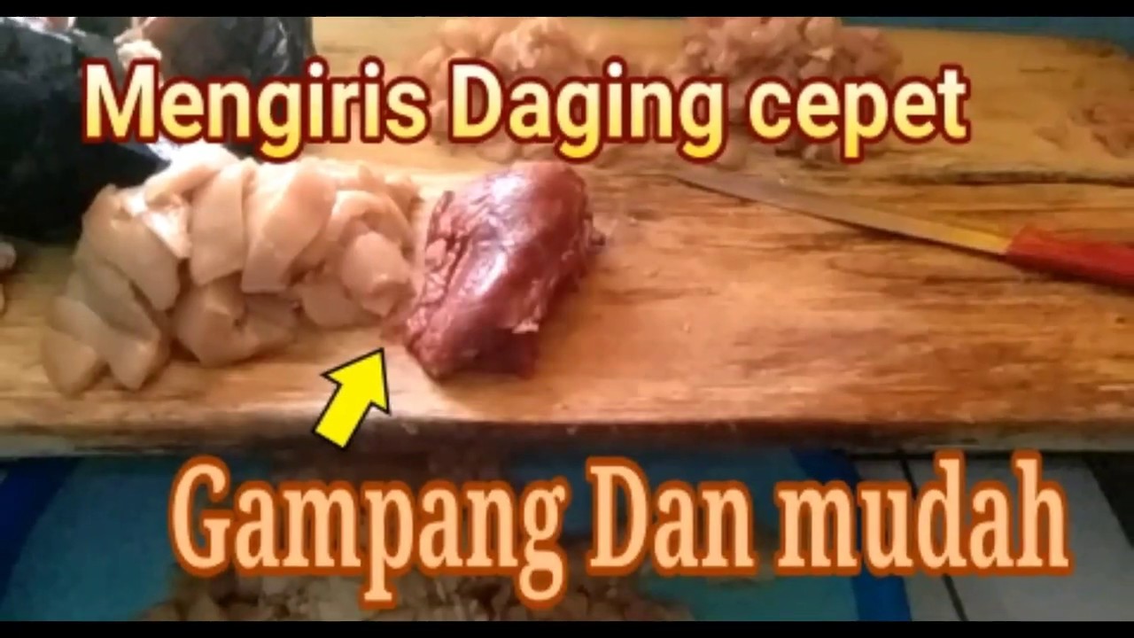 Cara Mengiris Daging tipis tipis - YouTube