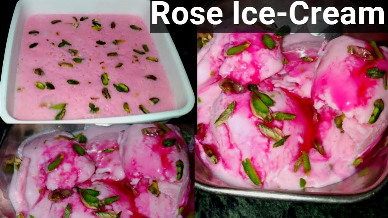 Rose Ice Cream Recipe / How to make Rose Ice Cream Recipe - YouTube