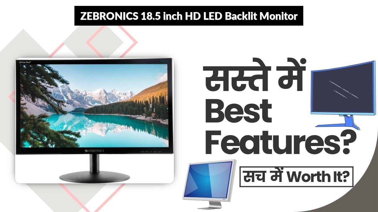 ZEBRONICS 18.5 inch HD LED Backlit Monitor Review in Hindi | Features ...