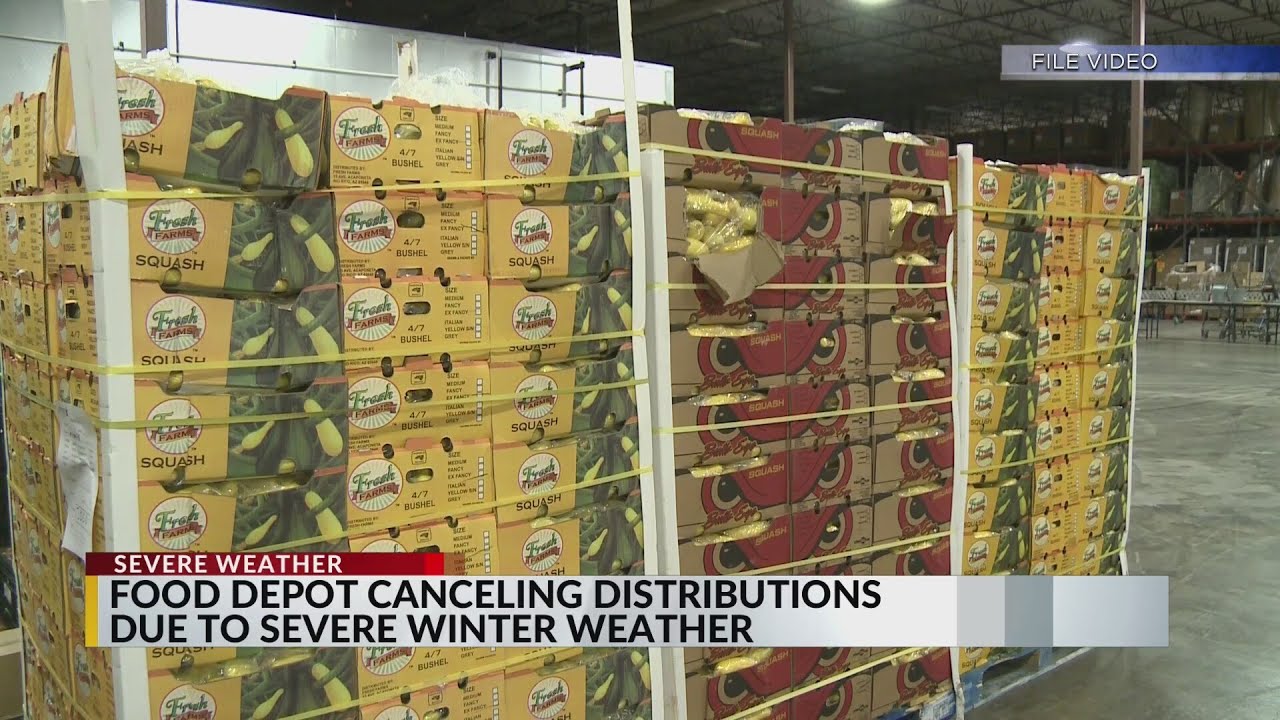The Food Depot cancels distributions due to winter storm - YouTube