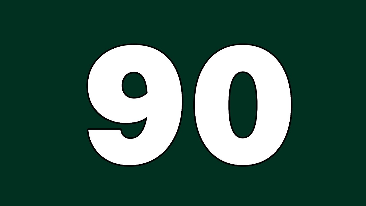 [ 0:90 ] Basic Dark Green Countdown Timer - YouTube