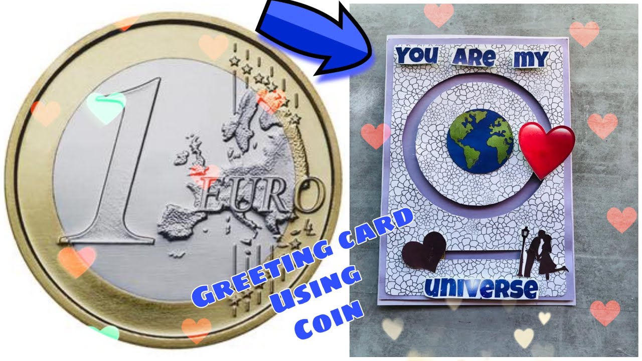 INTERACTIVE GREETING CARD USING COIN/handmade cards/DIY - YouTube