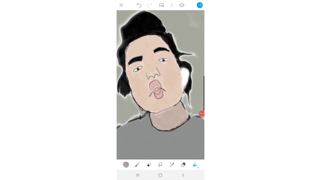 Dibujo a domelipa con la aplicación (color) - YouTube