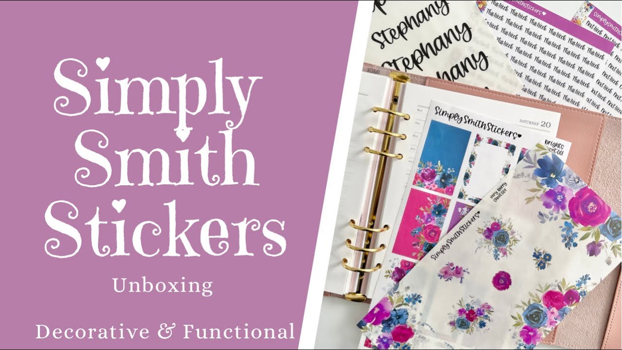UNBOXING Simply Smith Stickers | Small Shop Haul | Decorative ...