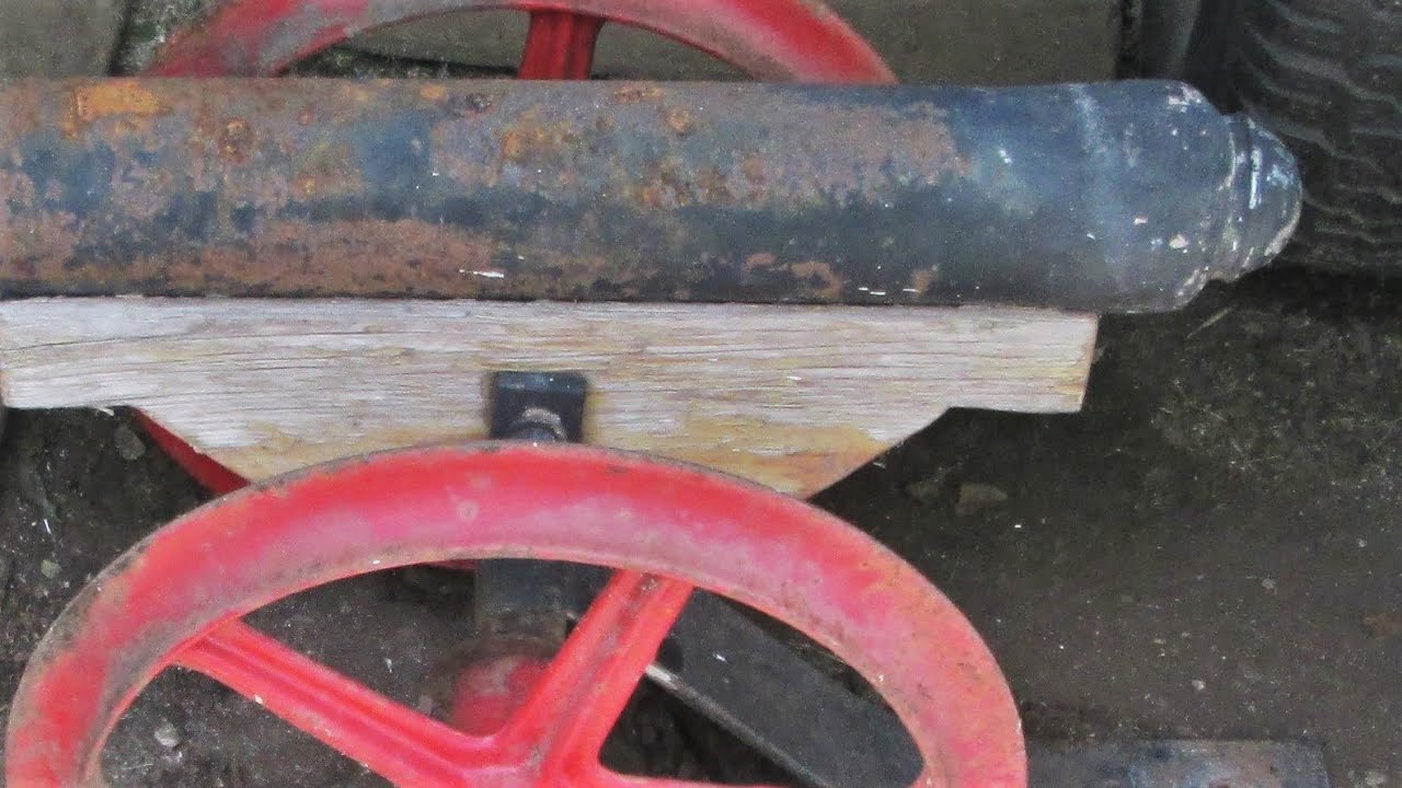 Homemade Cannon....Lawn Ornament - YouTube