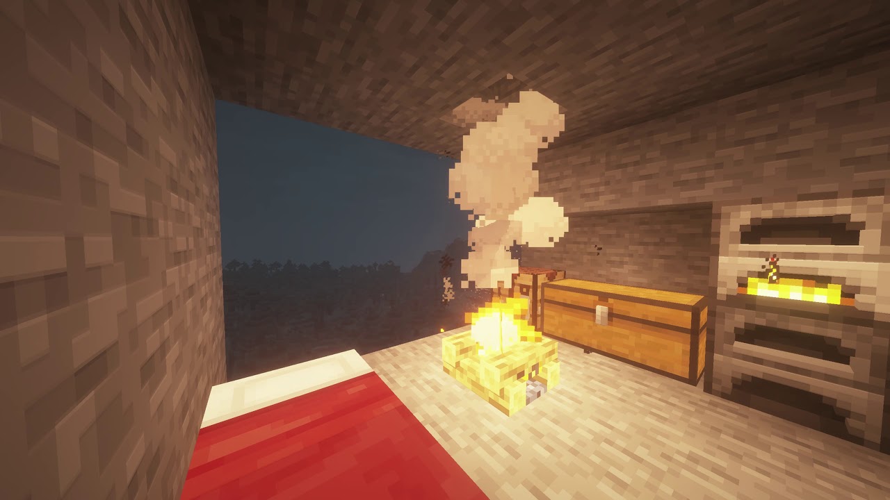 Minecraft Calm 1 Music | Relaxing | Rain & Campfire - YouTube