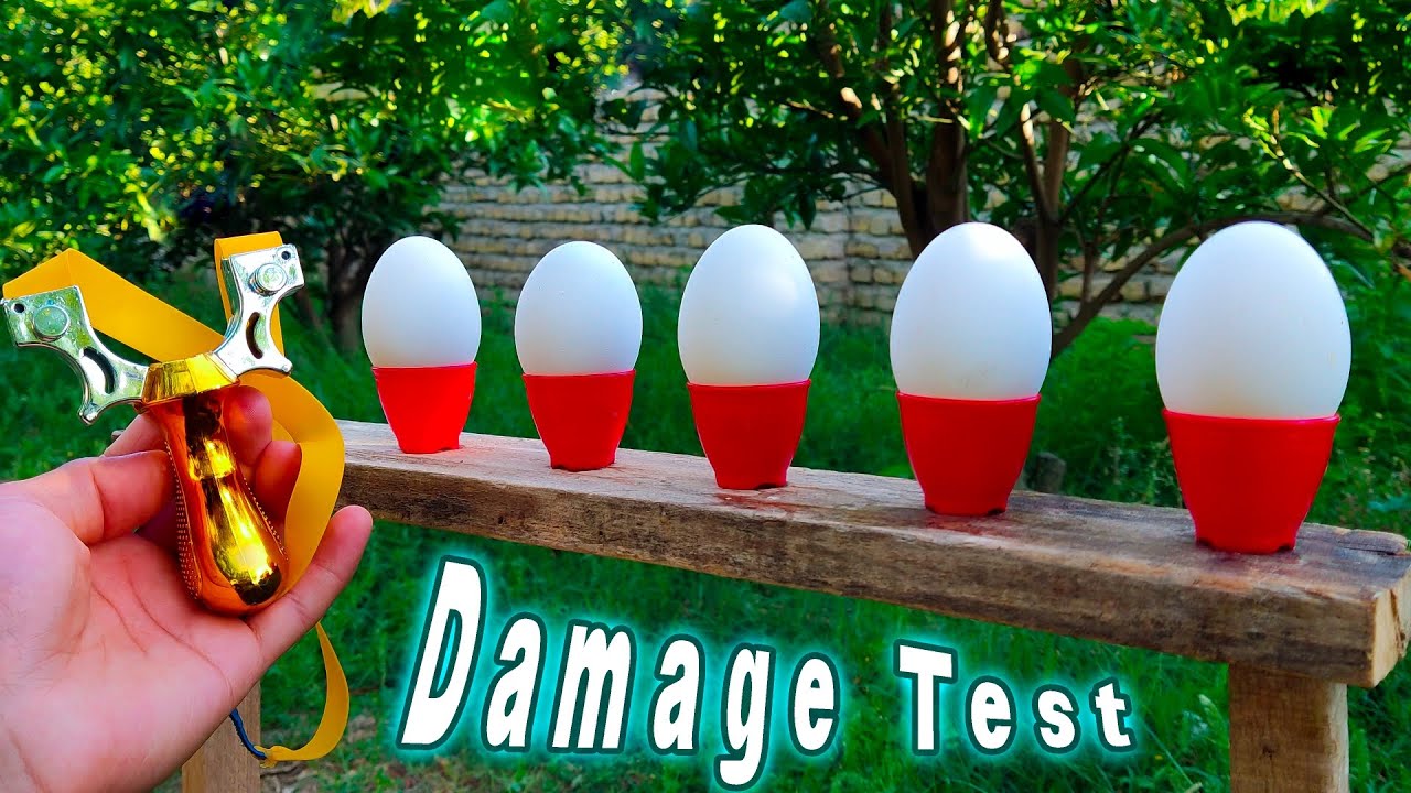 slingshot ammo damage test - 21 - YouTube
