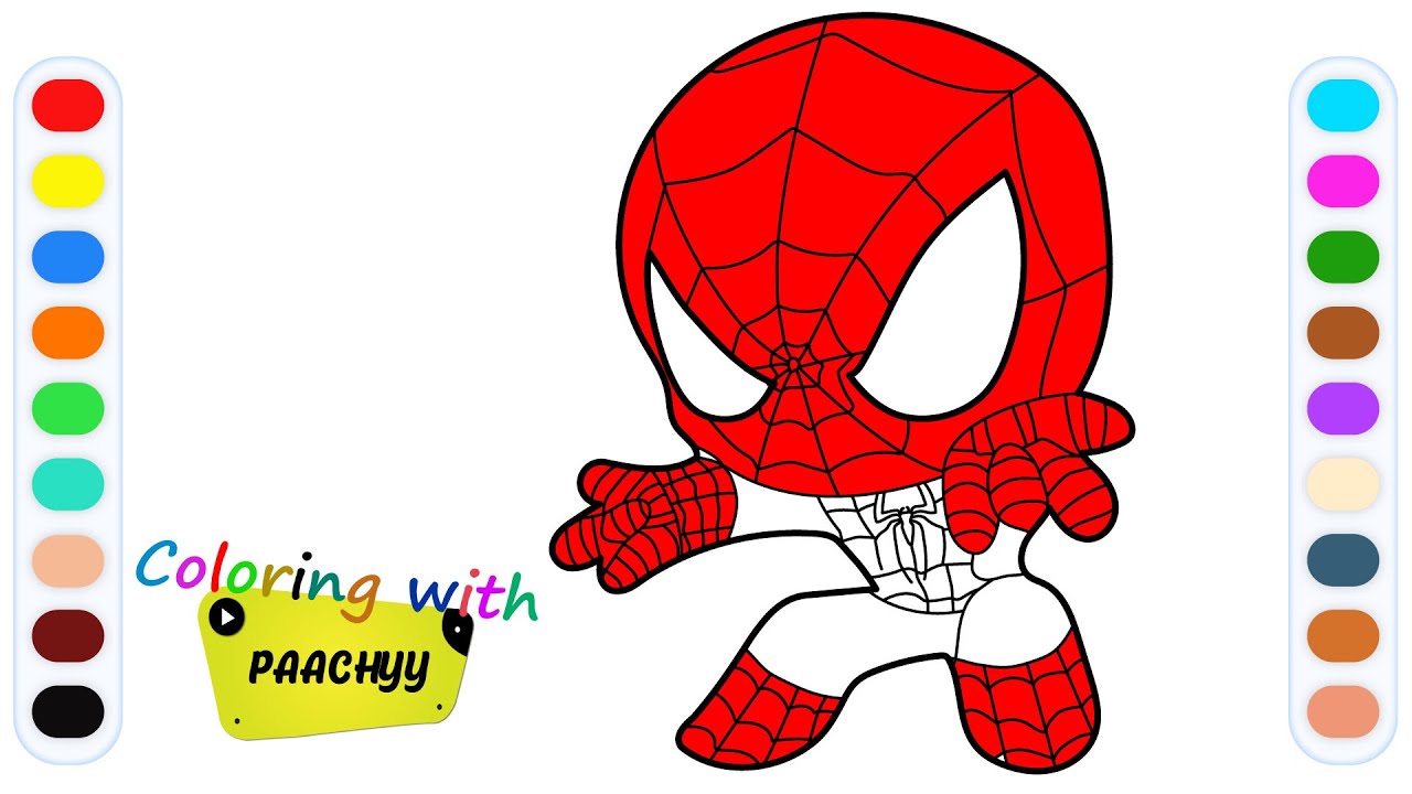 Chibi Spider-Man: Drawing and Coloring Fun for Kids - YouTube