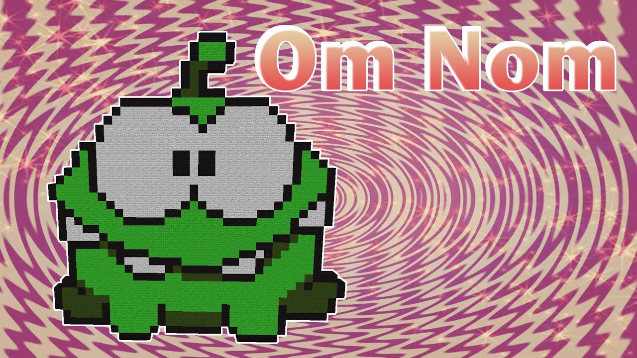 Om Nom (Cut the Rope) [Minecraft Pixel Art] - YouTube