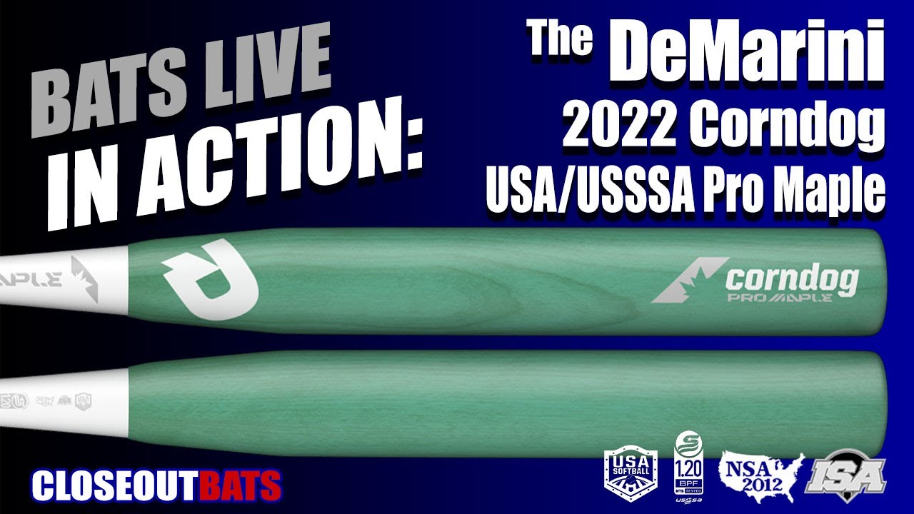 DeMarini Corndog End-Loaded Slowpitch Pro Maple Wood Bat USA/USSSA ...