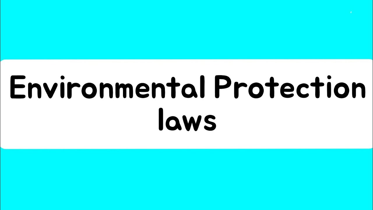 Environmental Protection laws || Bsc Botany| - YouTube