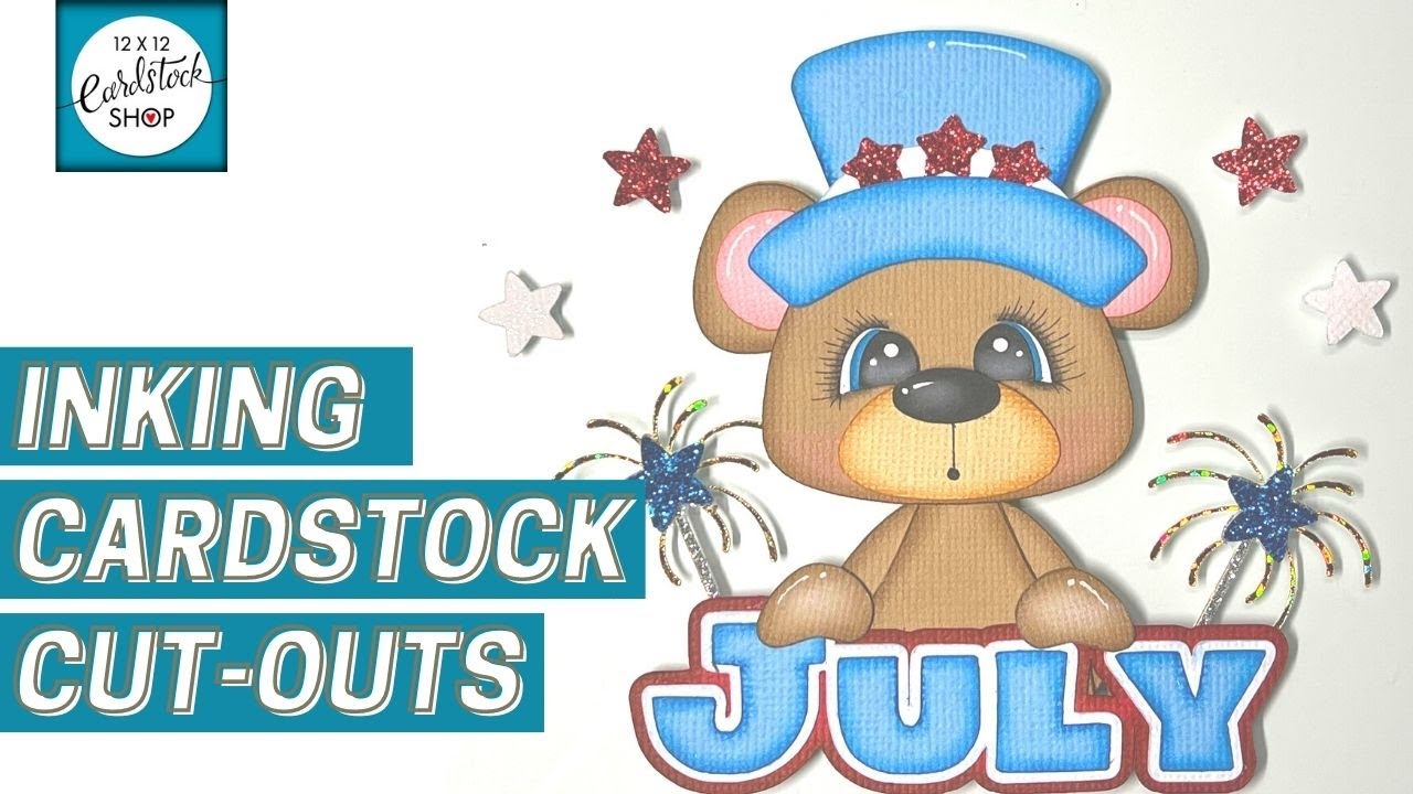 Inking Cardstock Cut-Outs - YouTube
