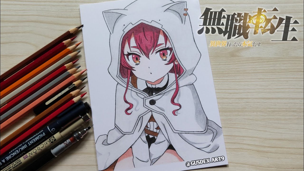 Drawing Eris Boreas with robe - Mushoku Tensei: Isekai Ittara Honki ...