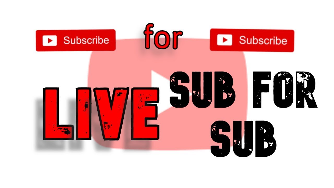 Sub For Sub LIVE - YouTube