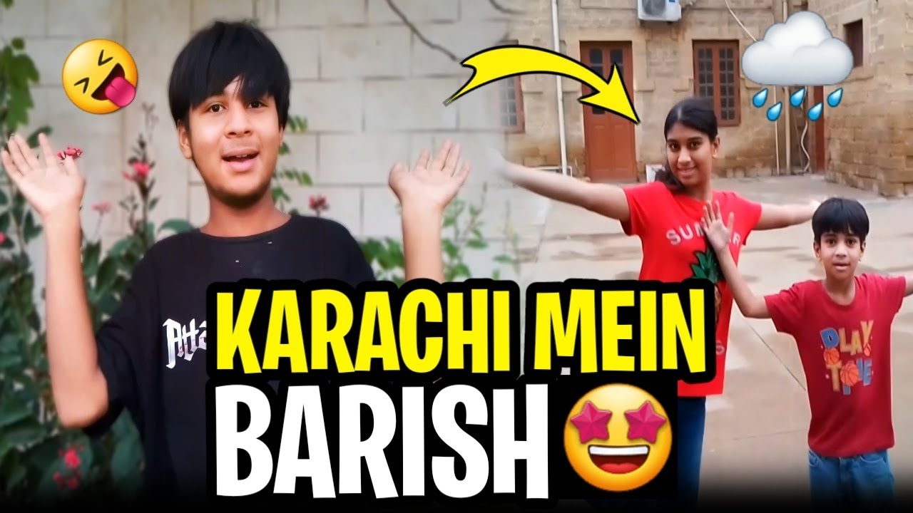 Karach Mein Hui BARISH🌧 || Humare Peeche BILI Padgai😭|| Nathan Vlog ...