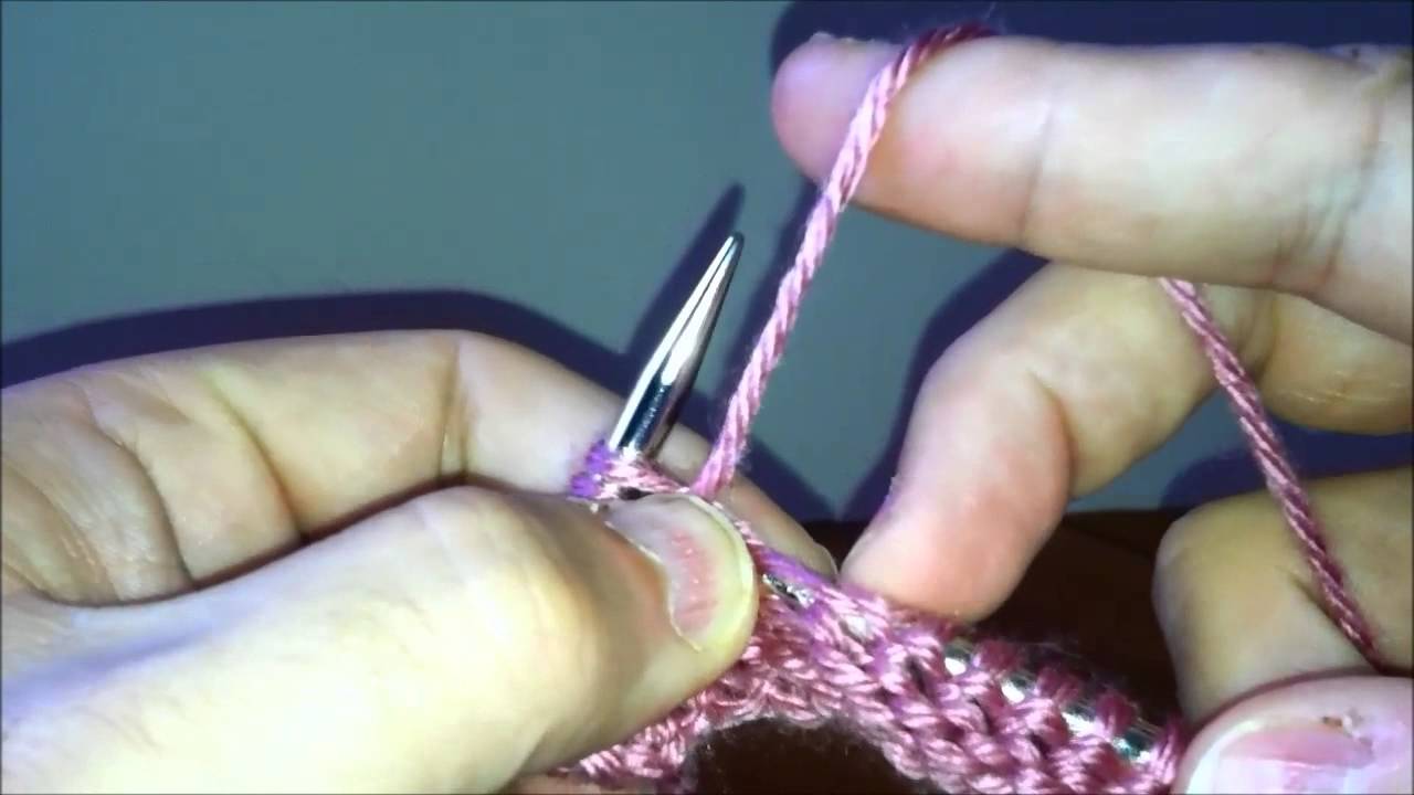 Make One Left Purl (M1LP or M1L Purl) - Continental - YouTube