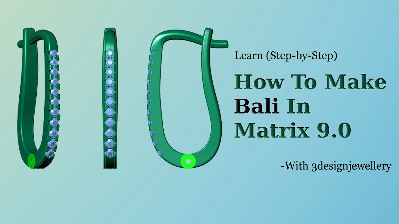 How To Make Bali #matrix9 #caddesignjewellery #earringmatrix - YouTube