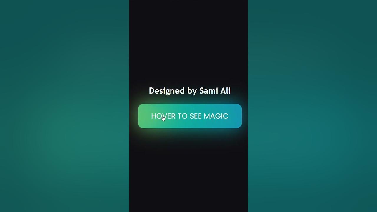 Glowing Button Hover Animation Using Css Main Sami Ali Youtube