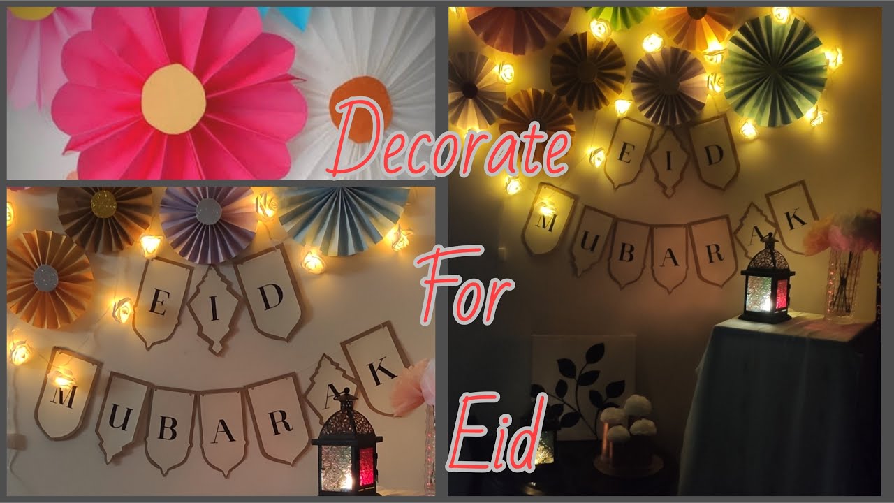Decoration for Eid |Eid Decoration ideas |Paper flower making |How to ...