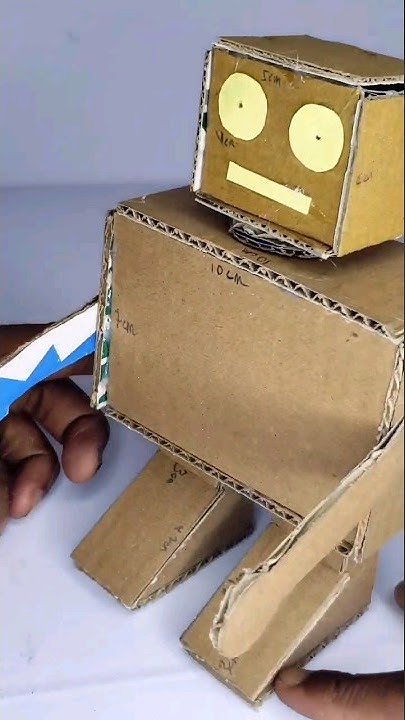 Making a robot at home from cardboard. - YouTube