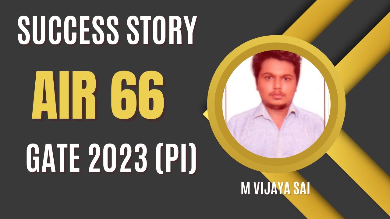 AIR 66| GATE 2023 | GATE Preparation tips from Vijaya Sai| Ascent GATE Academy - YouTube