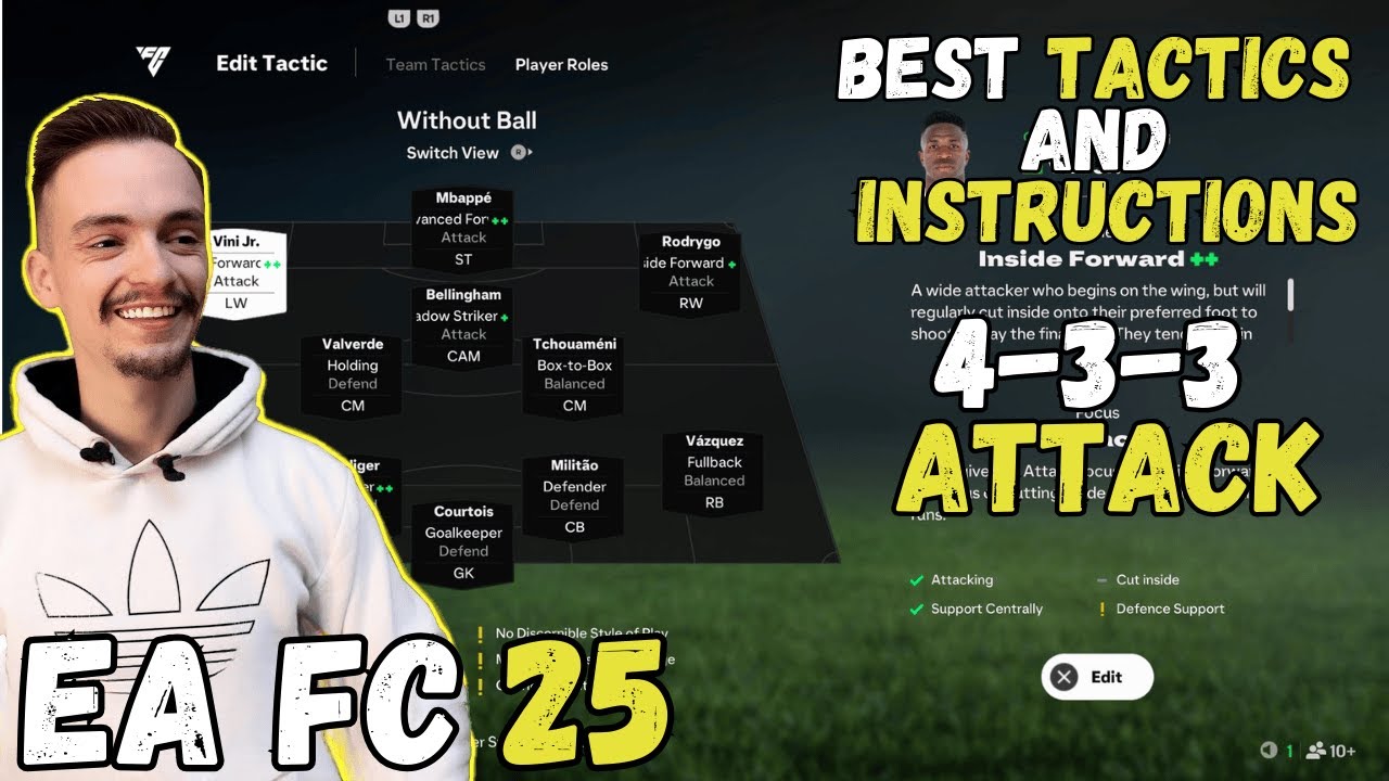 EA FC FIFA 25 -THE MOST OVERPOWERED FORMATION 4-3-3 Attack TUTORIAL ...