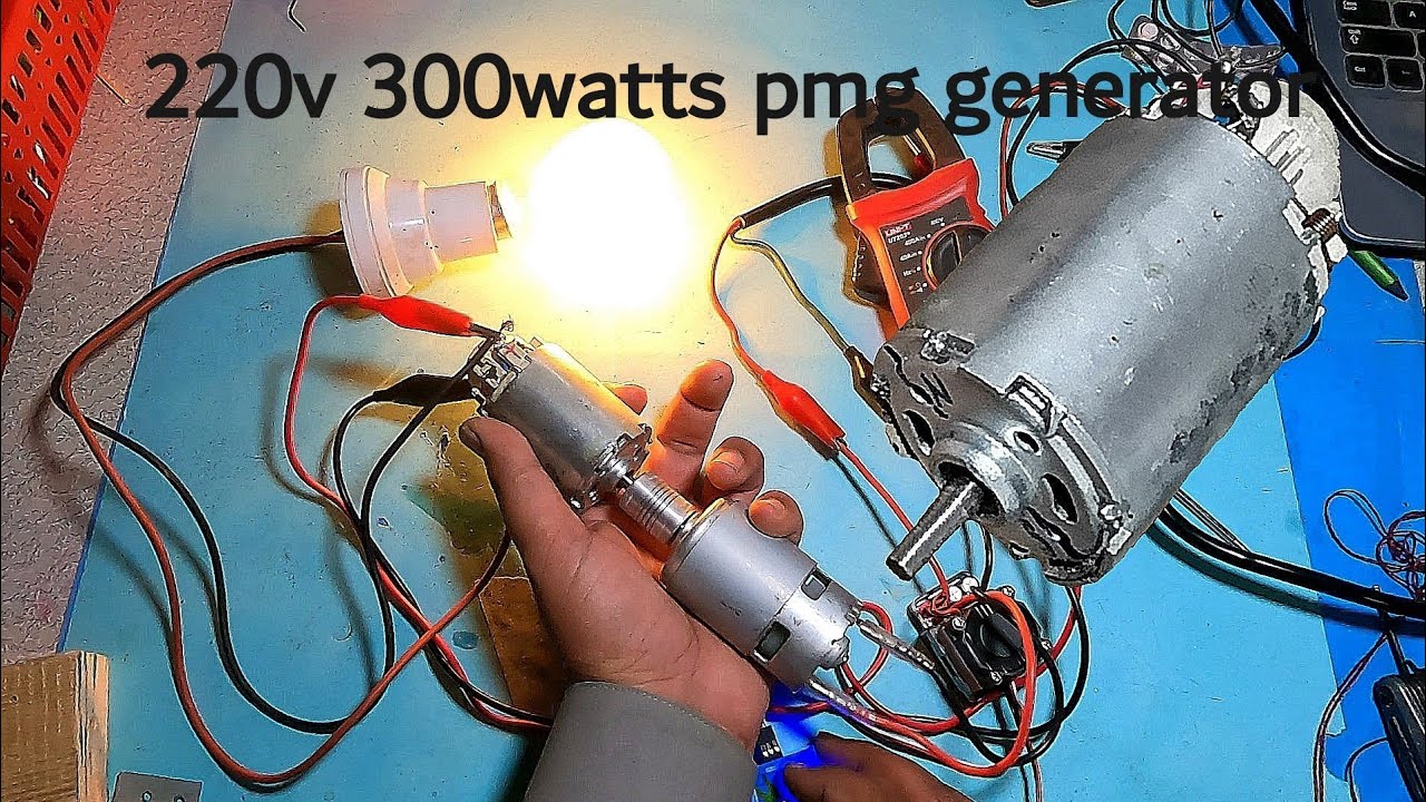 220V 300 Watt Powerful Electric Generator from DC PMG Motor - YouTube