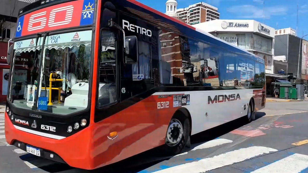 Linea 60 interno 6312! (Todo Bus Retiro, Agrale MT17) Febrero 2025 ...