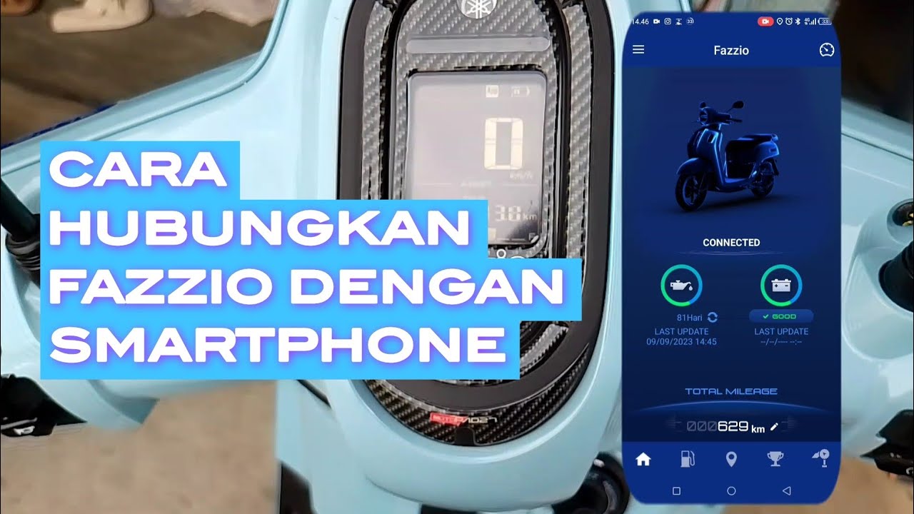 CARA HUBUNGKAN FAZZIO DENGAN SMARTPHONE | PASANG Y-CONNECT KE FAZZIO ...