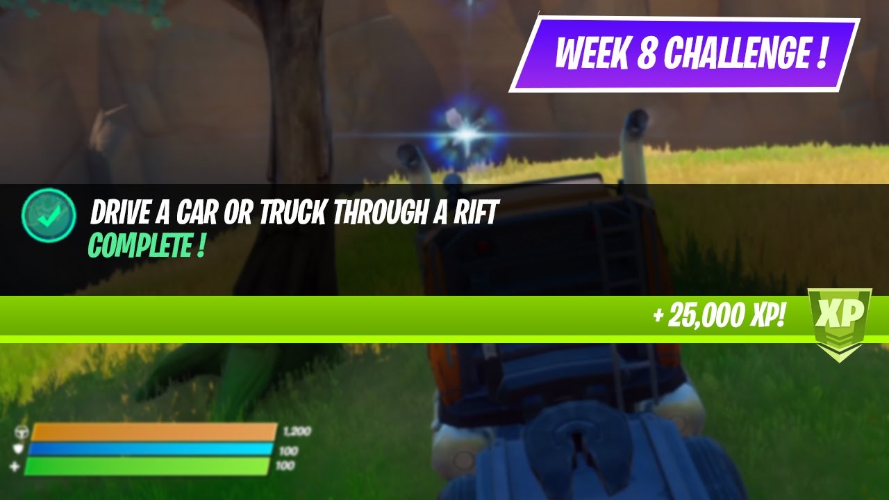 [Easiest Way] To Drive a Car or Truck through a Rift! Fortnite Week 8 ...