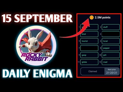 🔴 Rocky Rabbit Enigma Today | Rocky Rabbit Enigma Today 15 September ...