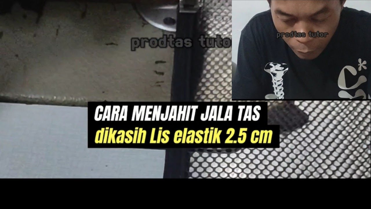 Cara Menjahit Jala Tas Dikasih Lis Bis Elastik 2.5 cm - YouTube