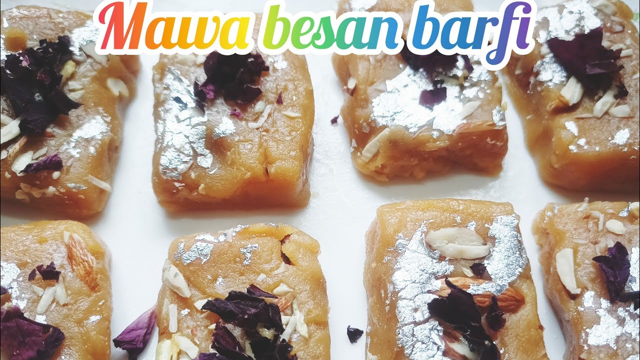 Market jaysi soft besan mawa barfi ghar par Ramzan special Sweet resipe ...