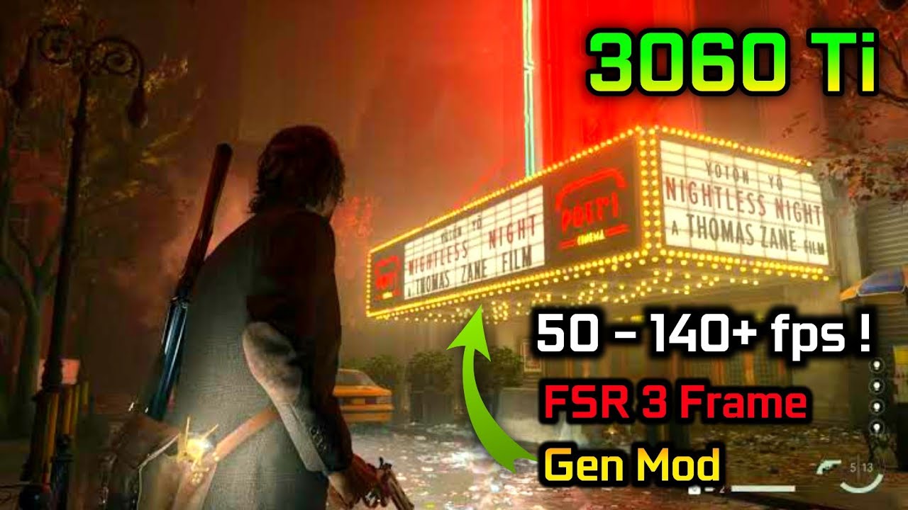 Alan Wake 2 - FSR 3 Frame Gen Mod - RTX 3060 Ti + Ryzen 5 3600 - Ultra ...