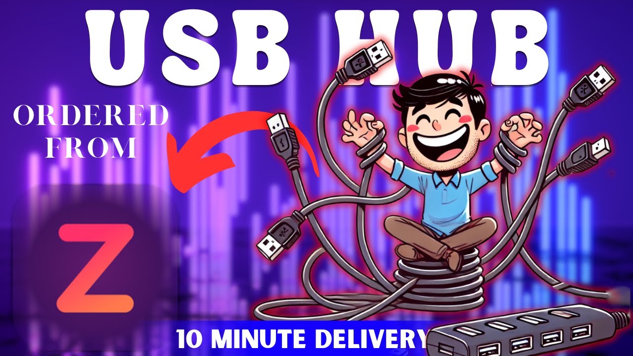 Ordered USB Hub From Zepto | 10 Min Delivery App - YouTube