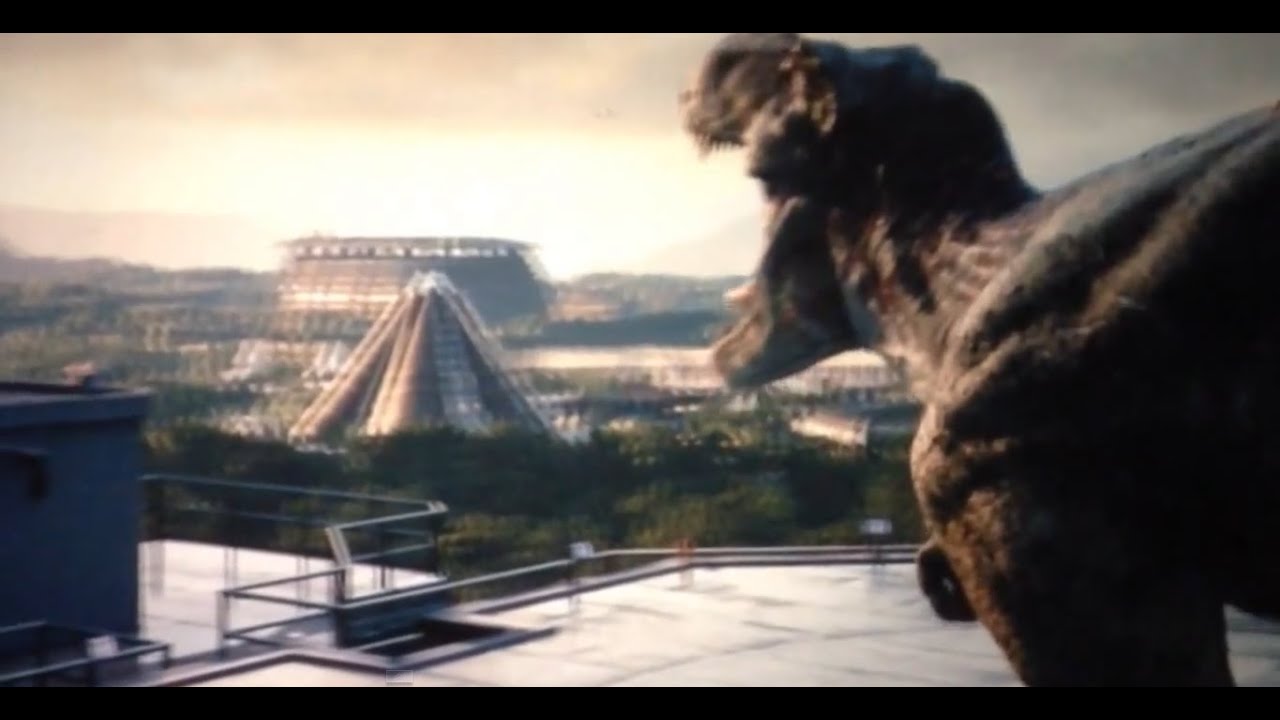 Jurassic World end fight Rexy and Blue Vs The I Rex - YouTube