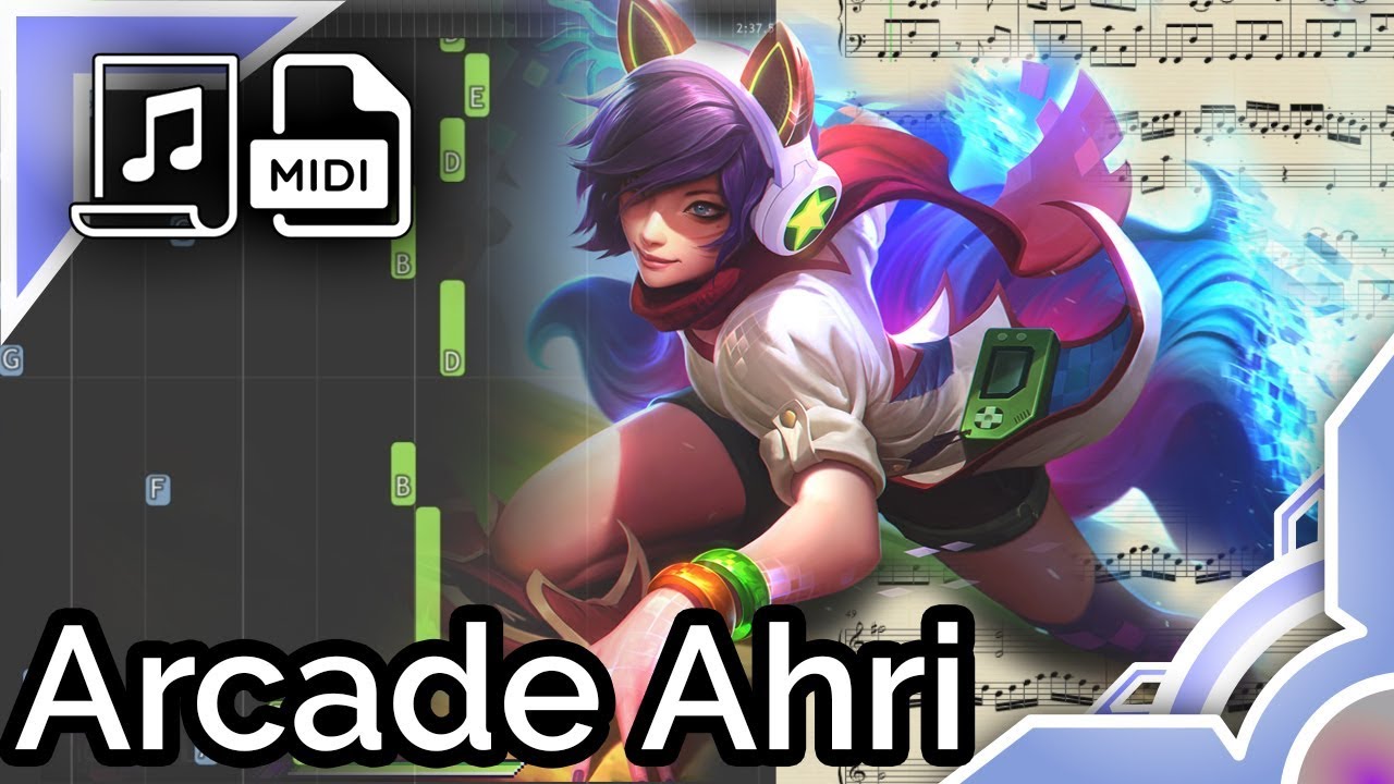 Arcade Ahri login theme - League of Legends (Synthesia Piano Tutorial ...