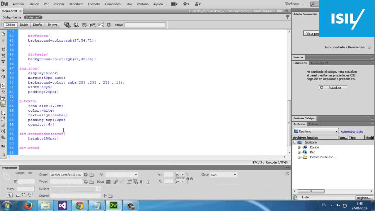 Tutorial de Menu Interactivo en HTML - YouTube