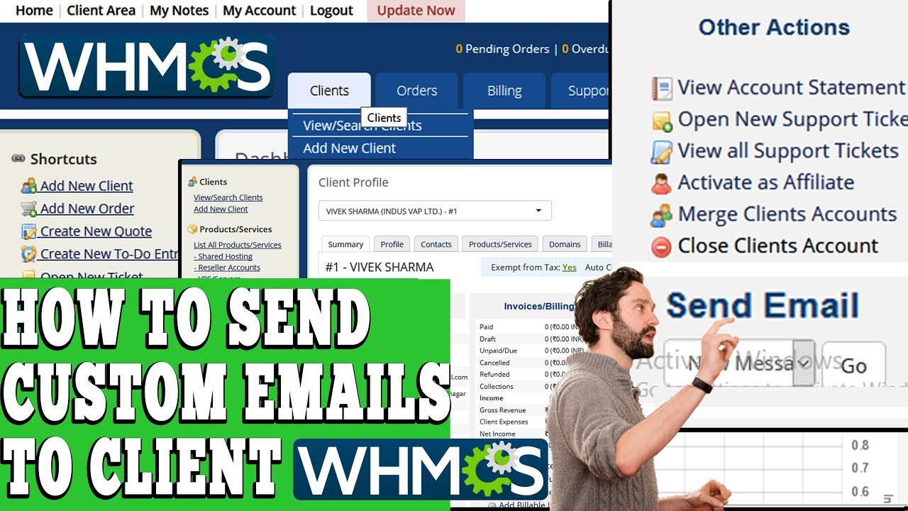 HOW TO SEND CUSTOM EMAILS DIRECTLY TO CLIENT IN WHMCS? [EASY STEPS]☑️ ...