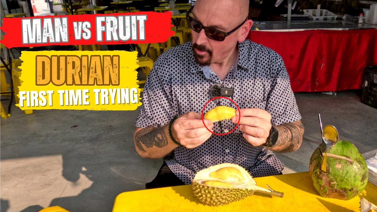 MUSANG KING DURIAN Showdown: Man Vs Fruit! Trying Durian for the 1st ...