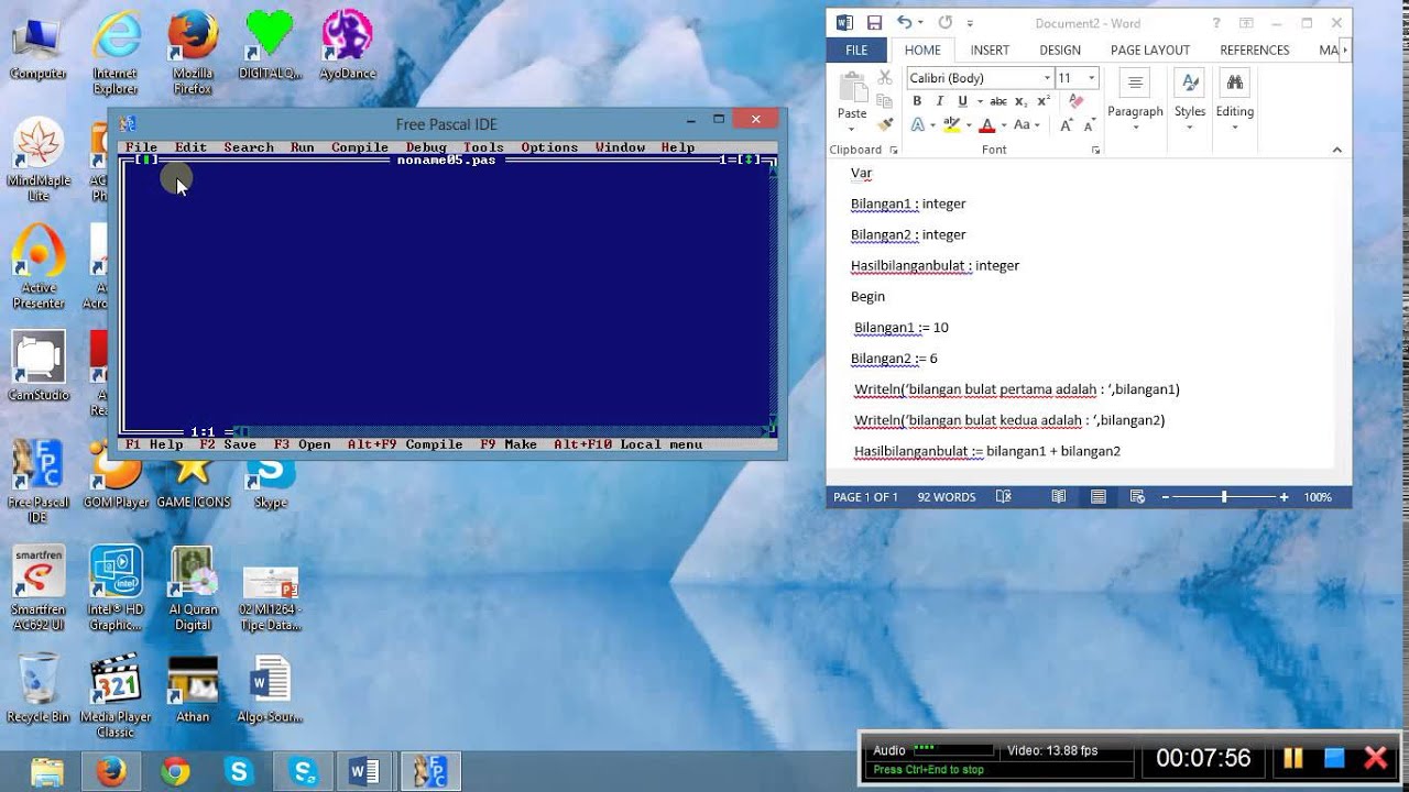 Tutorial Pascal - Menggunakan Operator Aritmatika pada Bilangan Bulat - YouTube