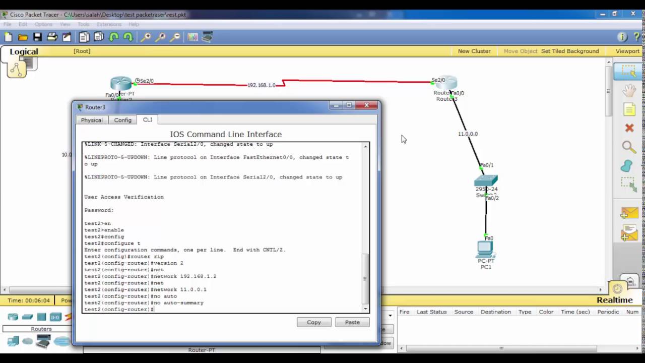 configuration d'un routeur (routage RIP) - YouTube