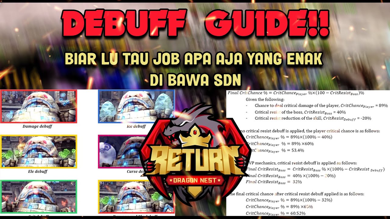 Penjelasan Setiap Jenis Debuff [DNReturn] - YouTube