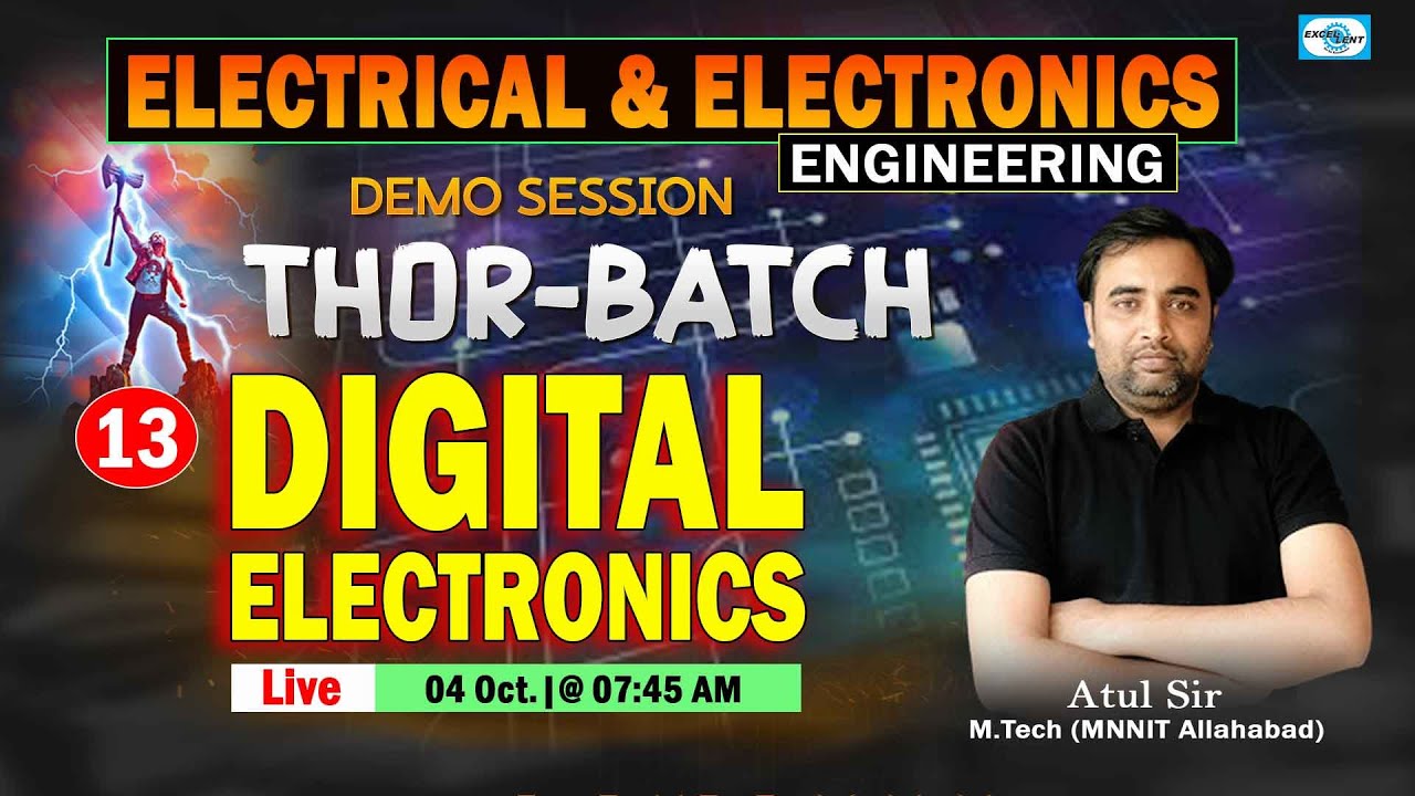 L13 || Digital Electronics || THOR-BATCH || Electrical & Electronics Engg. || Live @ 7:45 AM ...