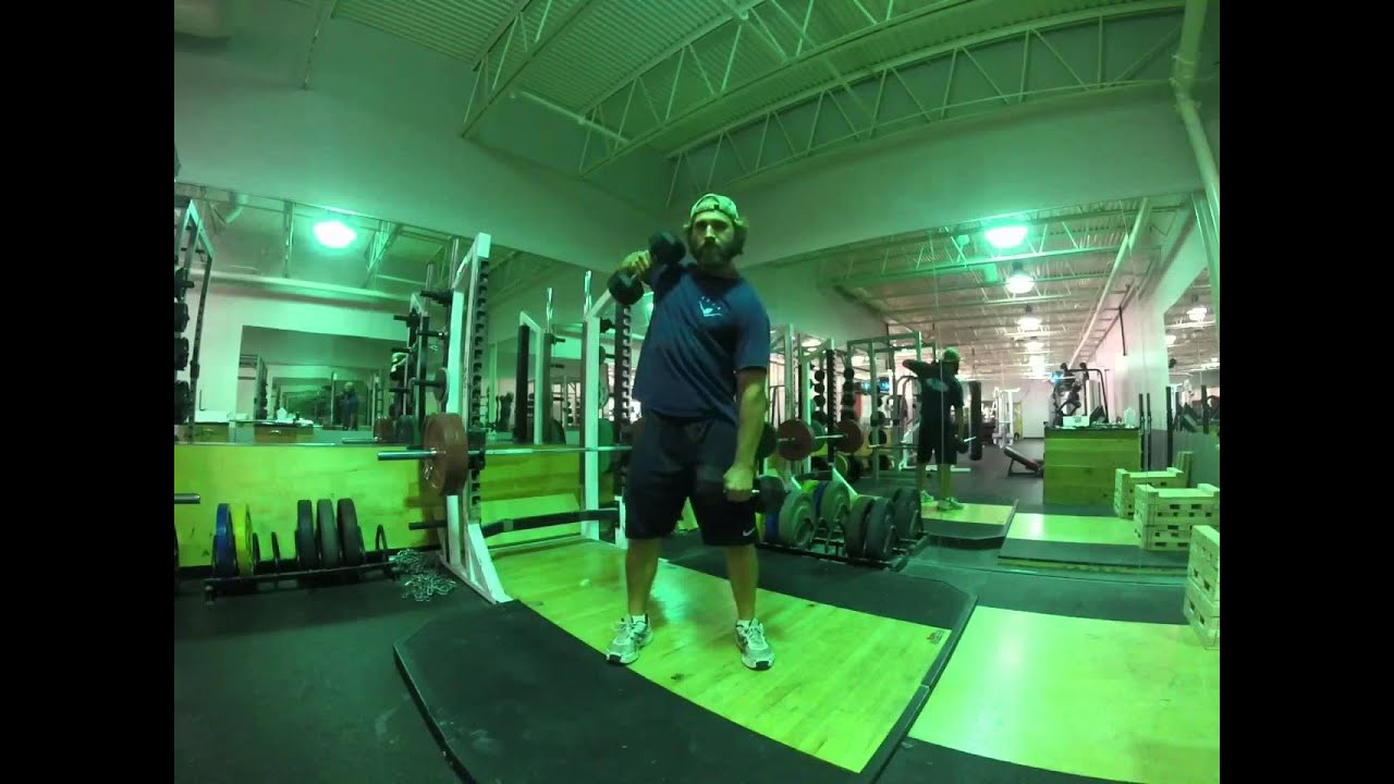 Alternating One Arm Dumbbell Upright Rows with Momentum - YouTube
