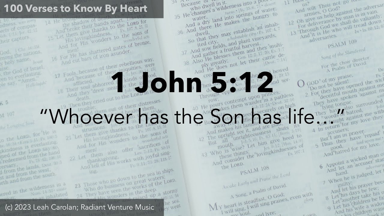 Whoever Has The Son Has Life 1 John 5 12 ESV 100 Verses To Know By