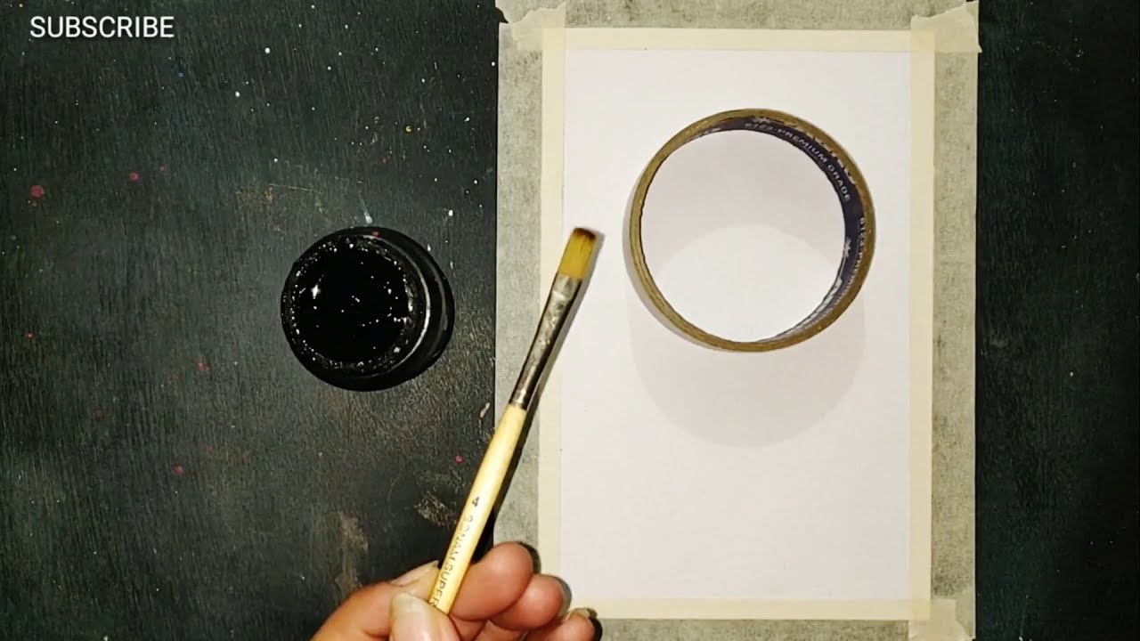 SAVE GIRL / How to Make Easy Scenery Painting / Single Color Painting ...