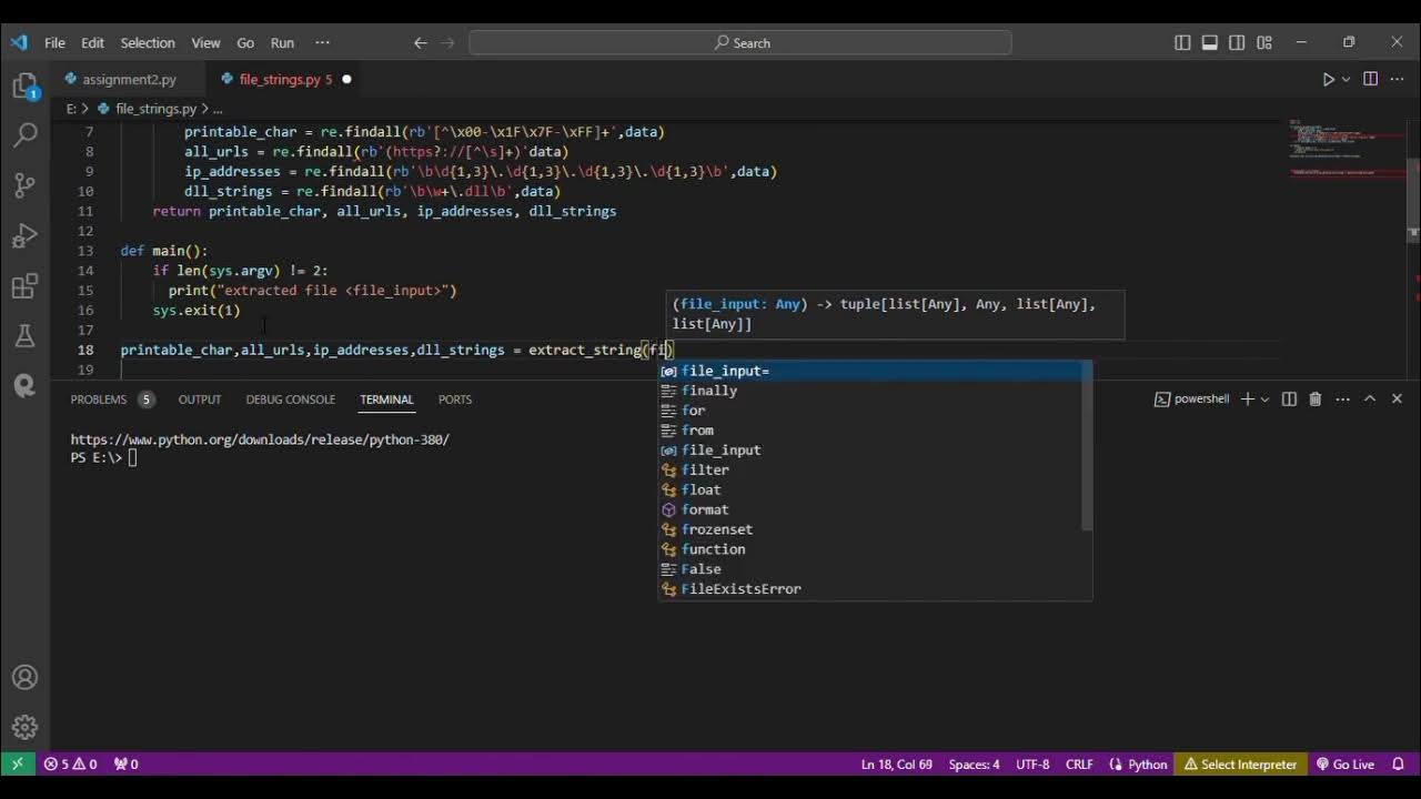 A python program for extracting strings from binary executable | malware analysis technique ...